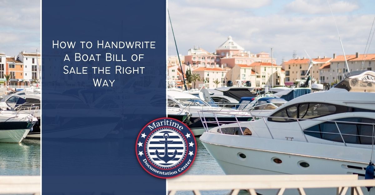 he Boat Bill of Sale you Need